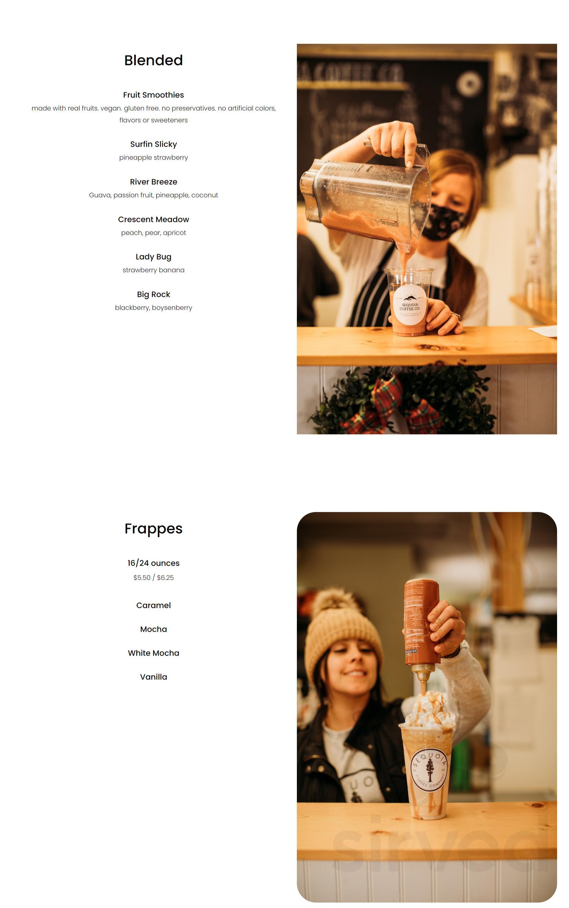 Menu for Sequoia Coffee Co. in Three Rivers, CA | Sirved