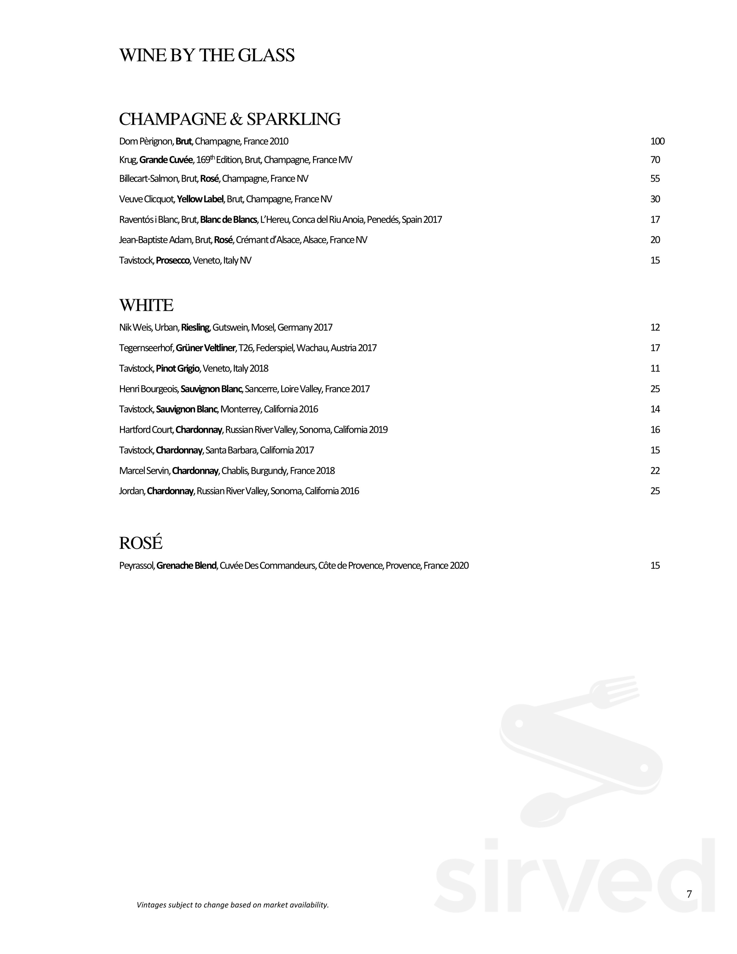 Menu for The Garden Room in Atlanta, GA | Sirved
