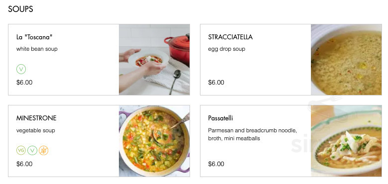 Cotta Food Bar menu in Windsor, Ontario, Canada