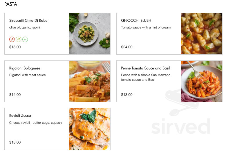 Cotta Food Bar menu in Windsor, Ontario, Canada