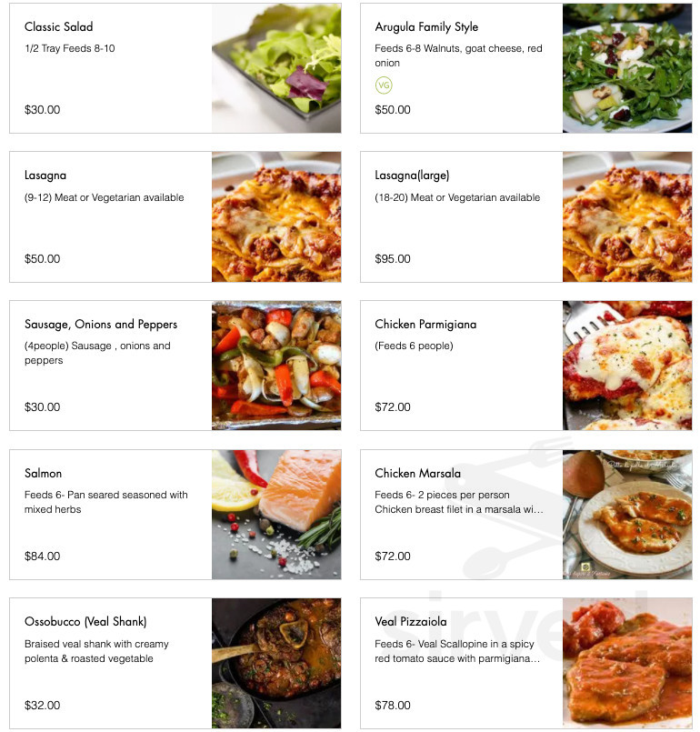 Cotta Food Bar menu in Windsor, Ontario, Canada