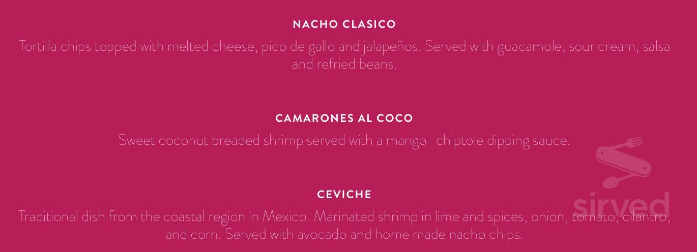 Chile & Agave menu in St. Catharines, Ontario, Canada