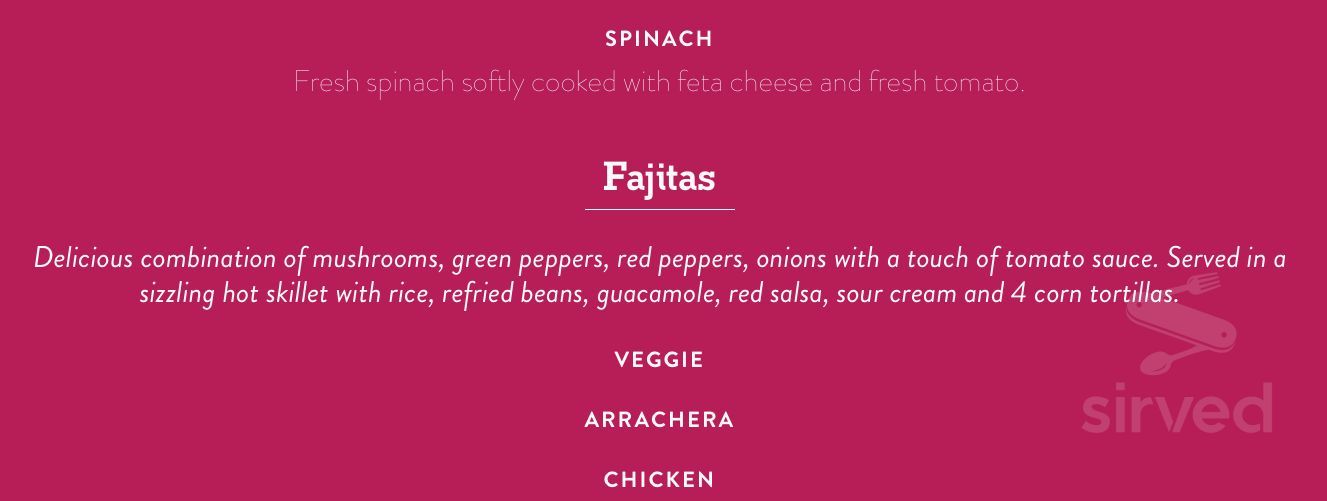 Chile & Agave menu in St. Catharines, Ontario, Canada