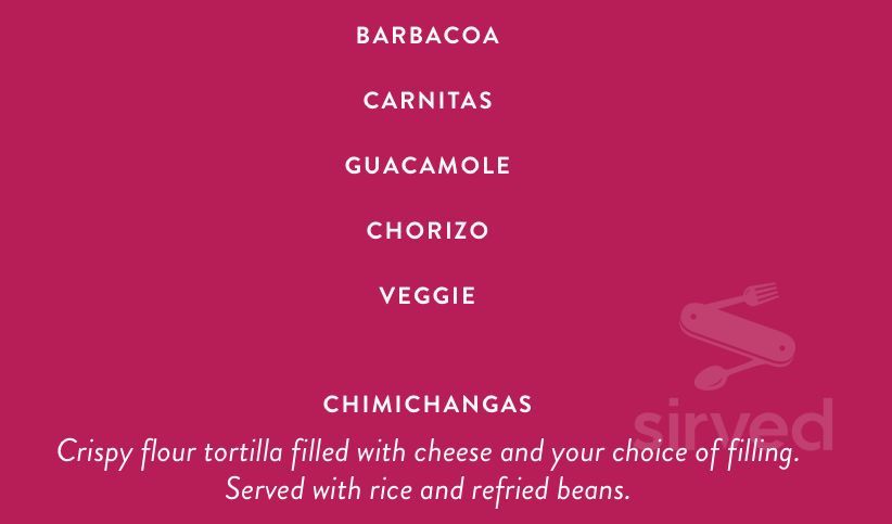 Chile & Agave menu in St. Catharines, Ontario, Canada