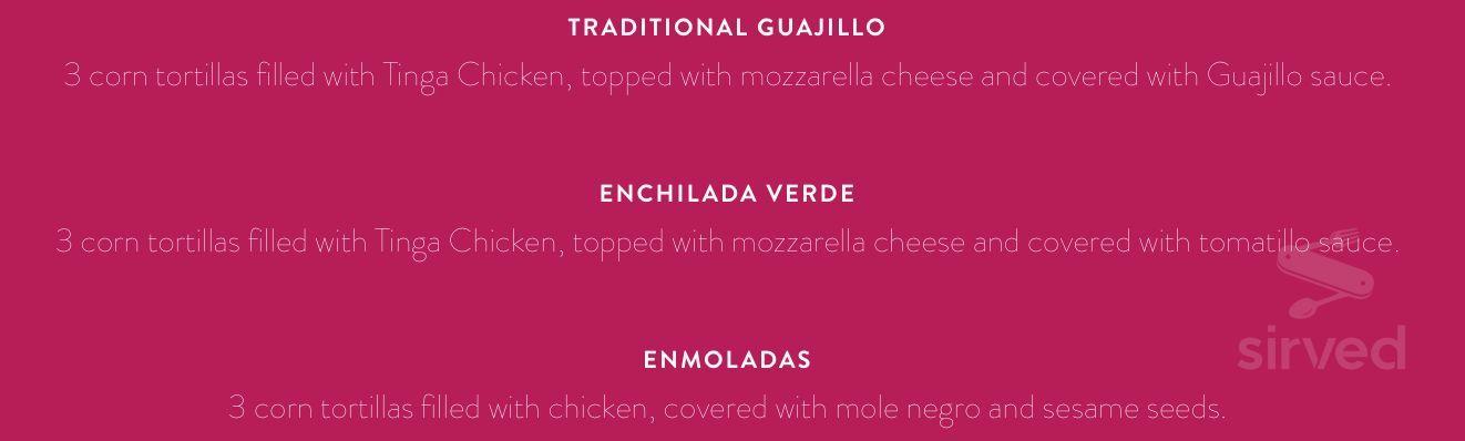 Chile & Agave menu in St. Catharines, Ontario, Canada