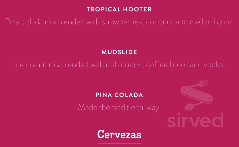 Chile & Agave menu in St. Catharines, Ontario, Canada