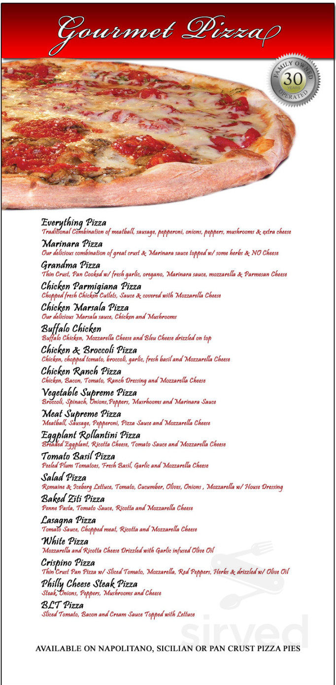 Middle Island Pizza menus in Middle Island, New York, United States