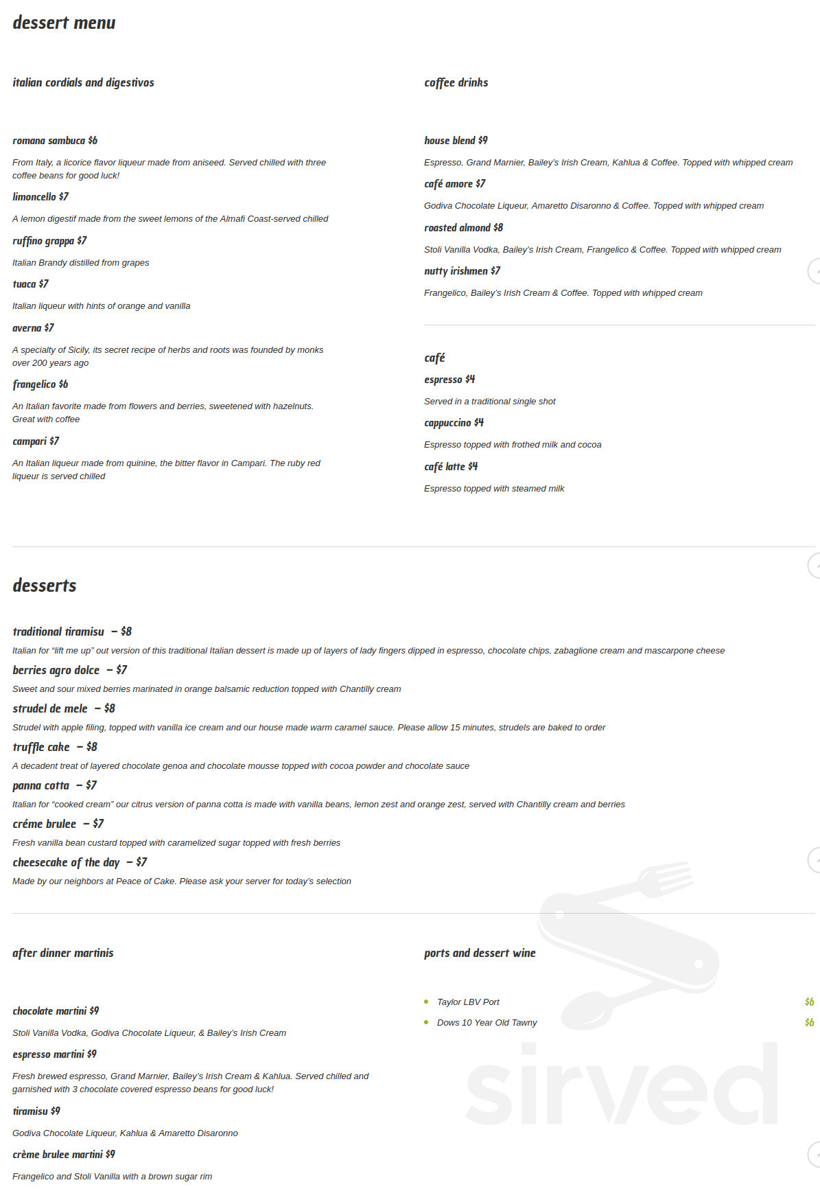 Rustico Restaurant & Wine Bar menus in Stevensville, Maryland, United ...