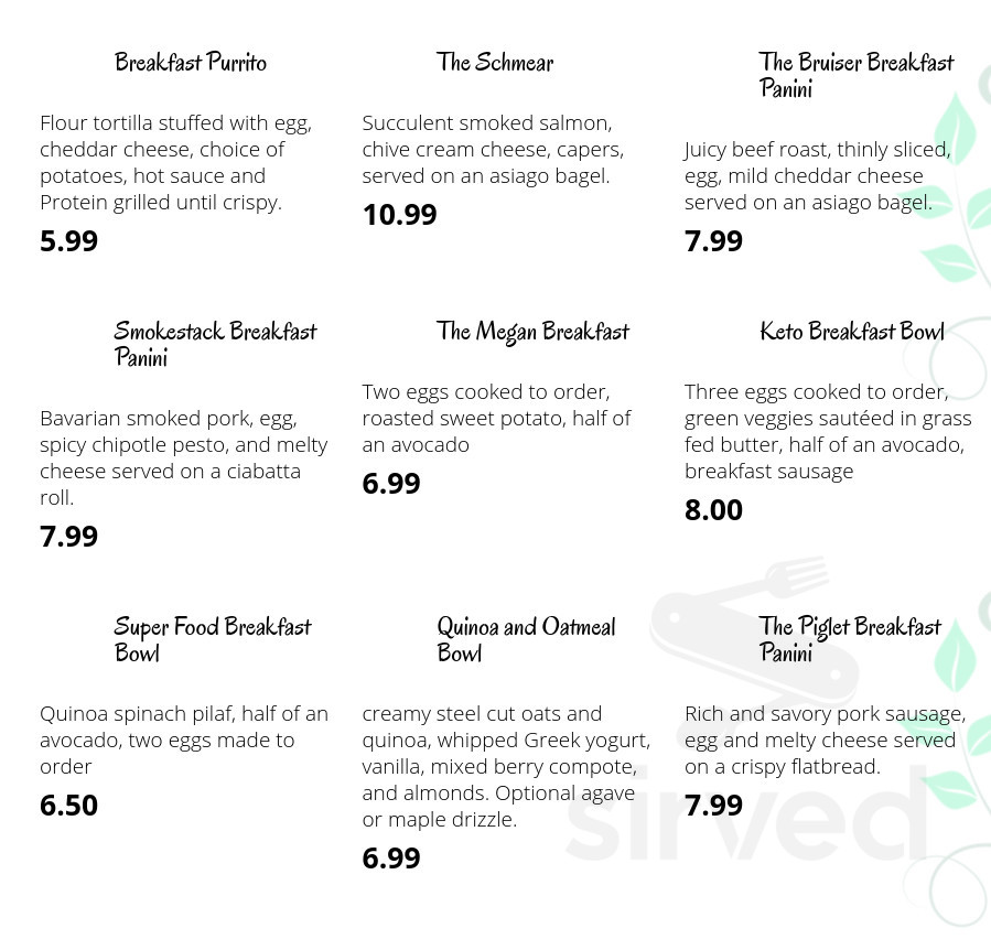 Presko menu in DuBois, Pennsylvania, USA