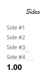 Presko menu in DuBois, Pennsylvania, USA