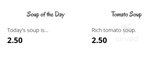 Presko menu in DuBois, Pennsylvania, USA