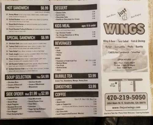 Papa's Wing & Seafood menu in Macon, Georgia, USA