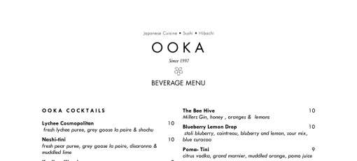 Ooka Sushi & hibachi steak House Menu - Willow Grove, Pennsylvania | Sirved