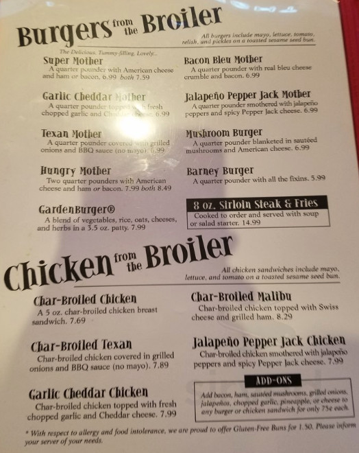 Tav menus in Ellensburg, Washington, United States