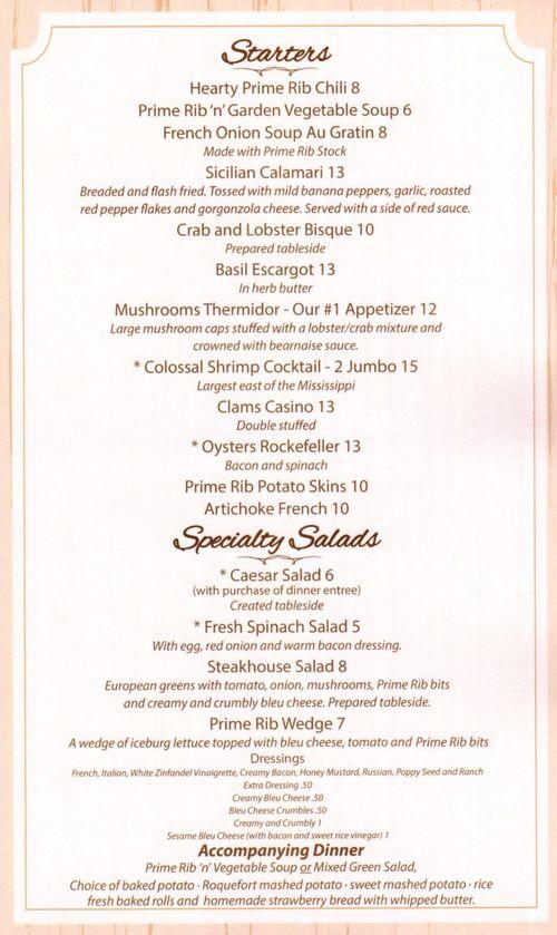 The "Original" Red Osier Landmark Restaurant menu in Stafford, New York ...