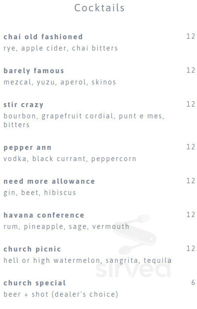 Tapestry menu in Boston, Massachusetts, USA