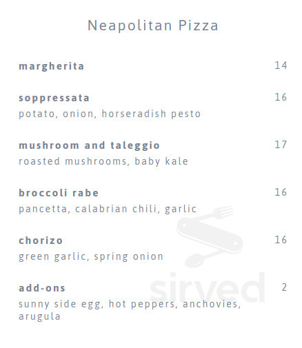 Tapestry menu in Boston, Massachusetts, USA