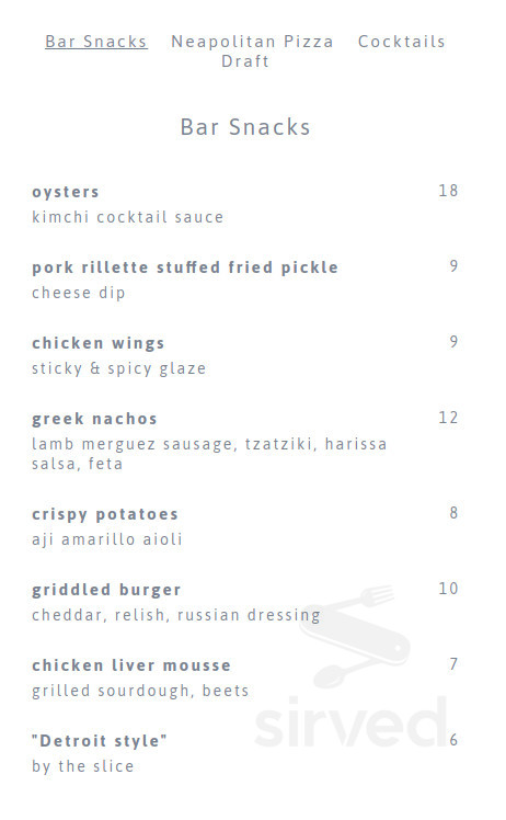 Tapestry menu in Boston, Massachusetts, USA