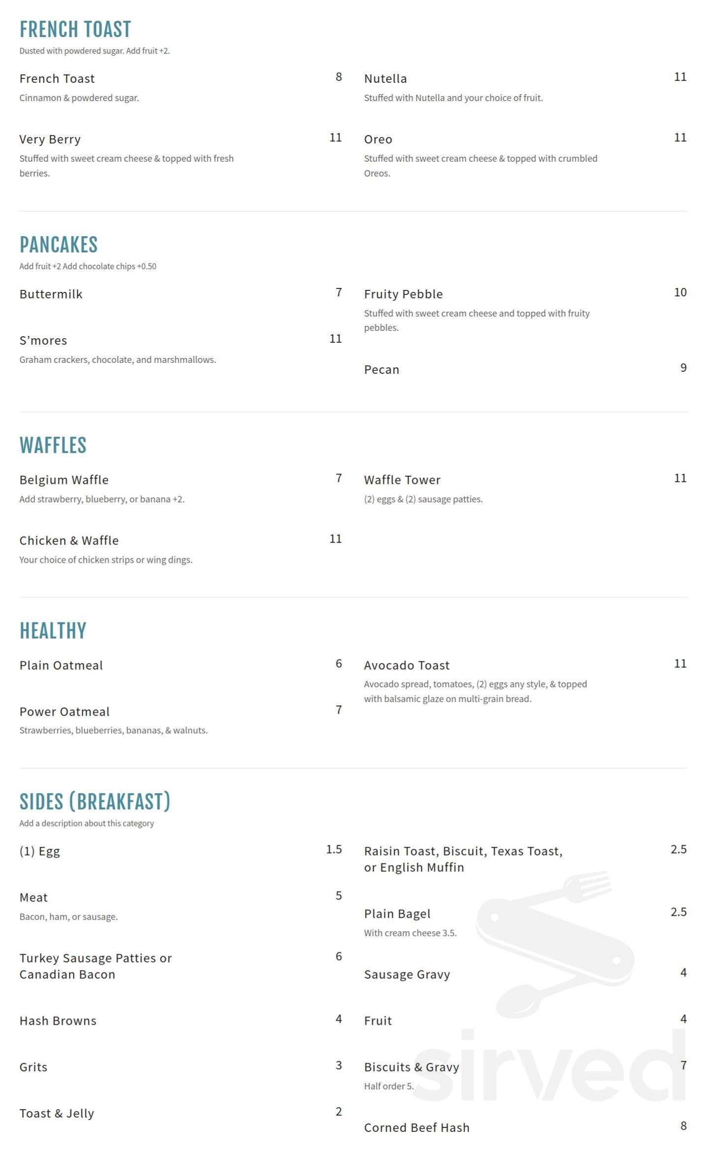 Lucky Brunch menus in Sterling Heights, Michigan, United States