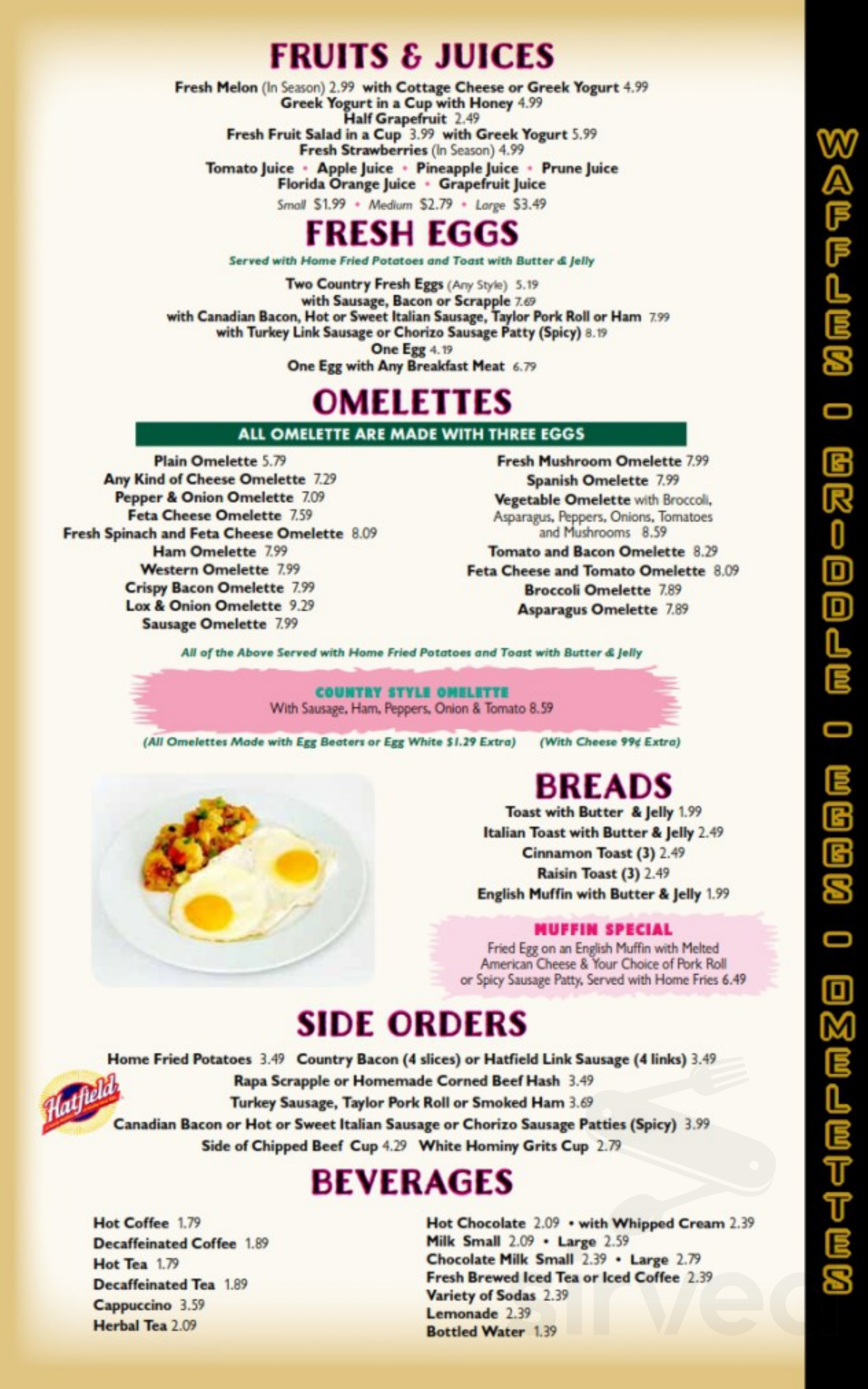 Meadows Diner menus in Blackwood, New Jersey, United States