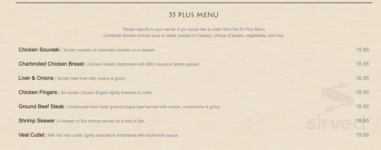 Bellamy's Restaurant & Bar menu in Winnipeg, Manitoba, Canada