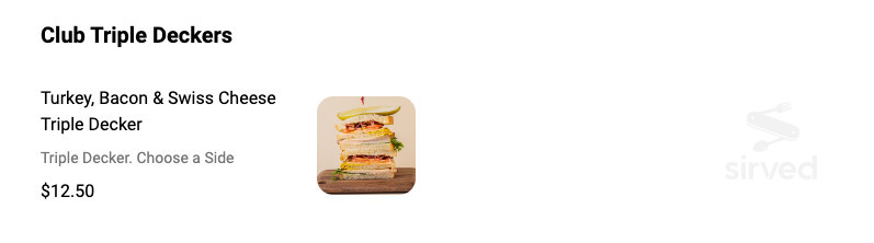 Trimana menus in Burbank, California, United States