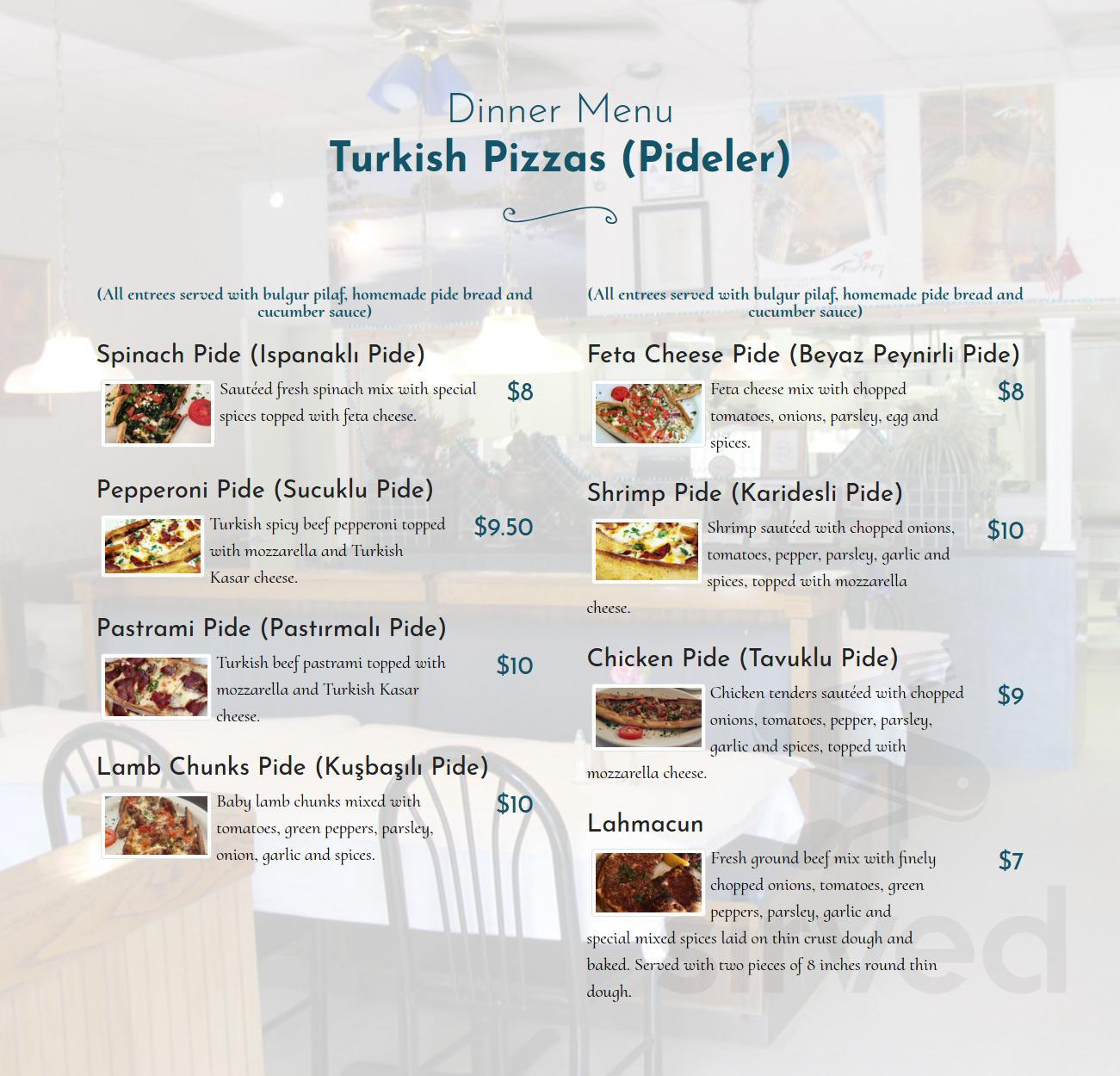 Bosphorus Restaurant menu in Cary, North Carolina, USA