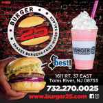 Burger 25 menu in Toms River, New Jersey, USA