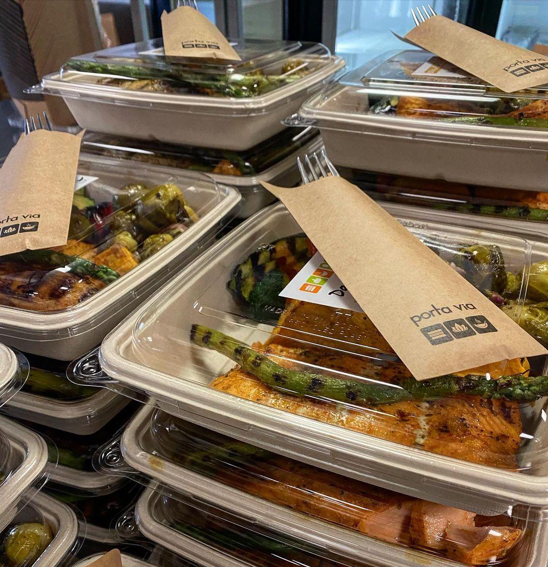 Porta Via menu in Mississauga, Ontario, Canada