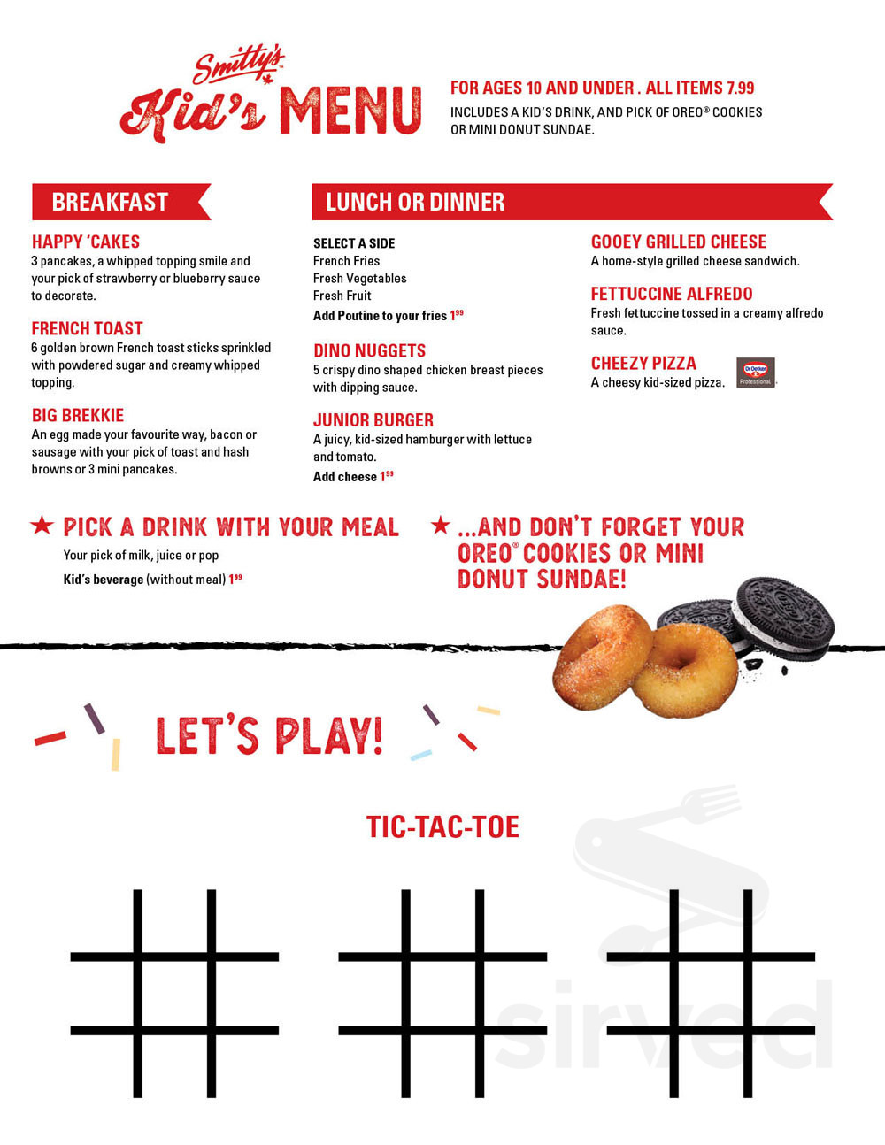 Smitty's Family Restaurant menus in Morley, Alberta, Canada