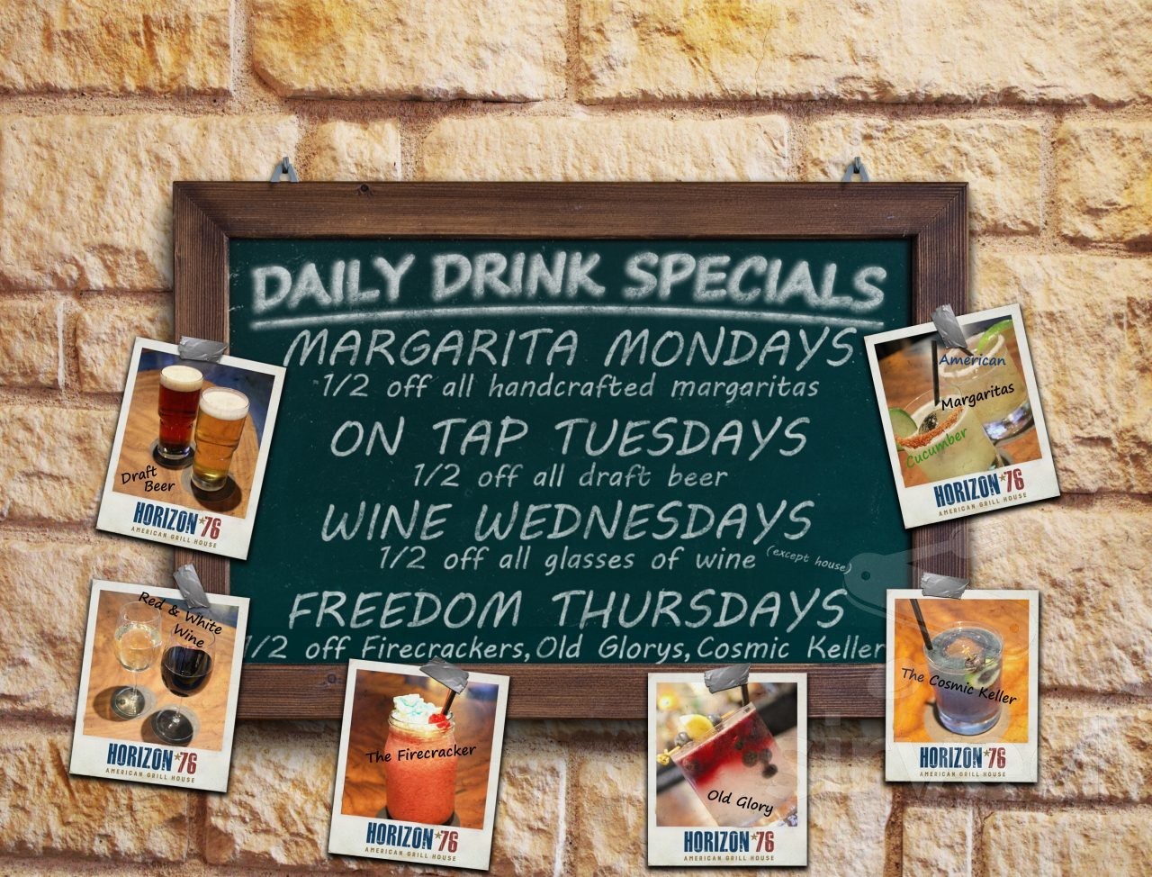 Horizon 76 American Grill House menu in Keller, Texas, USA