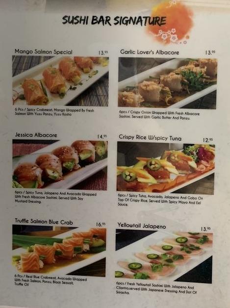 Kopan Sushi & Ramen menu in Alhambra, California, USA