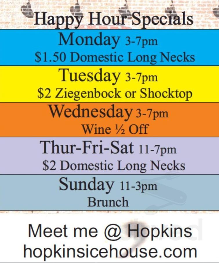 Hopkins Icehouse menus in Texarkana, Arkansas, United States