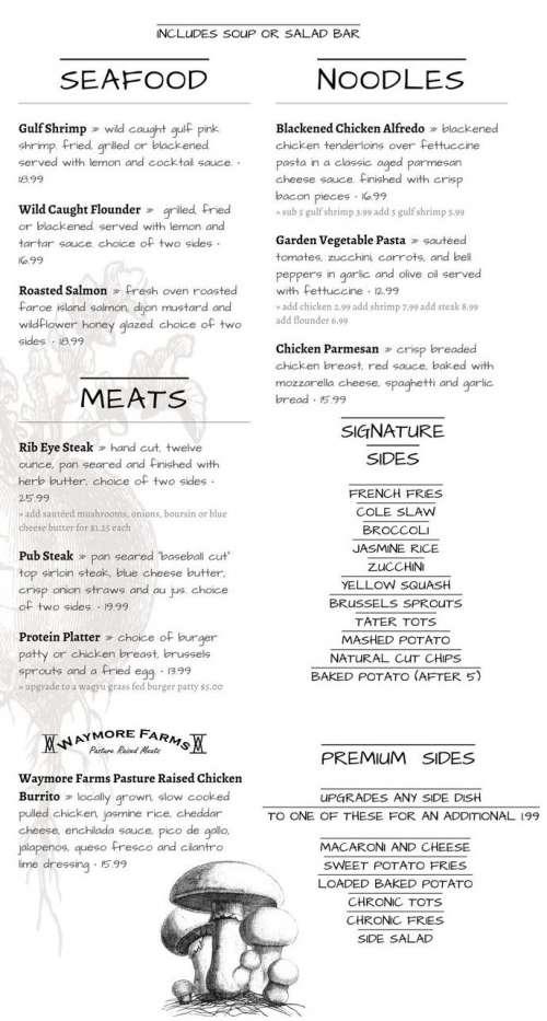 The Quart House menu in LaBelle, Florida, USA