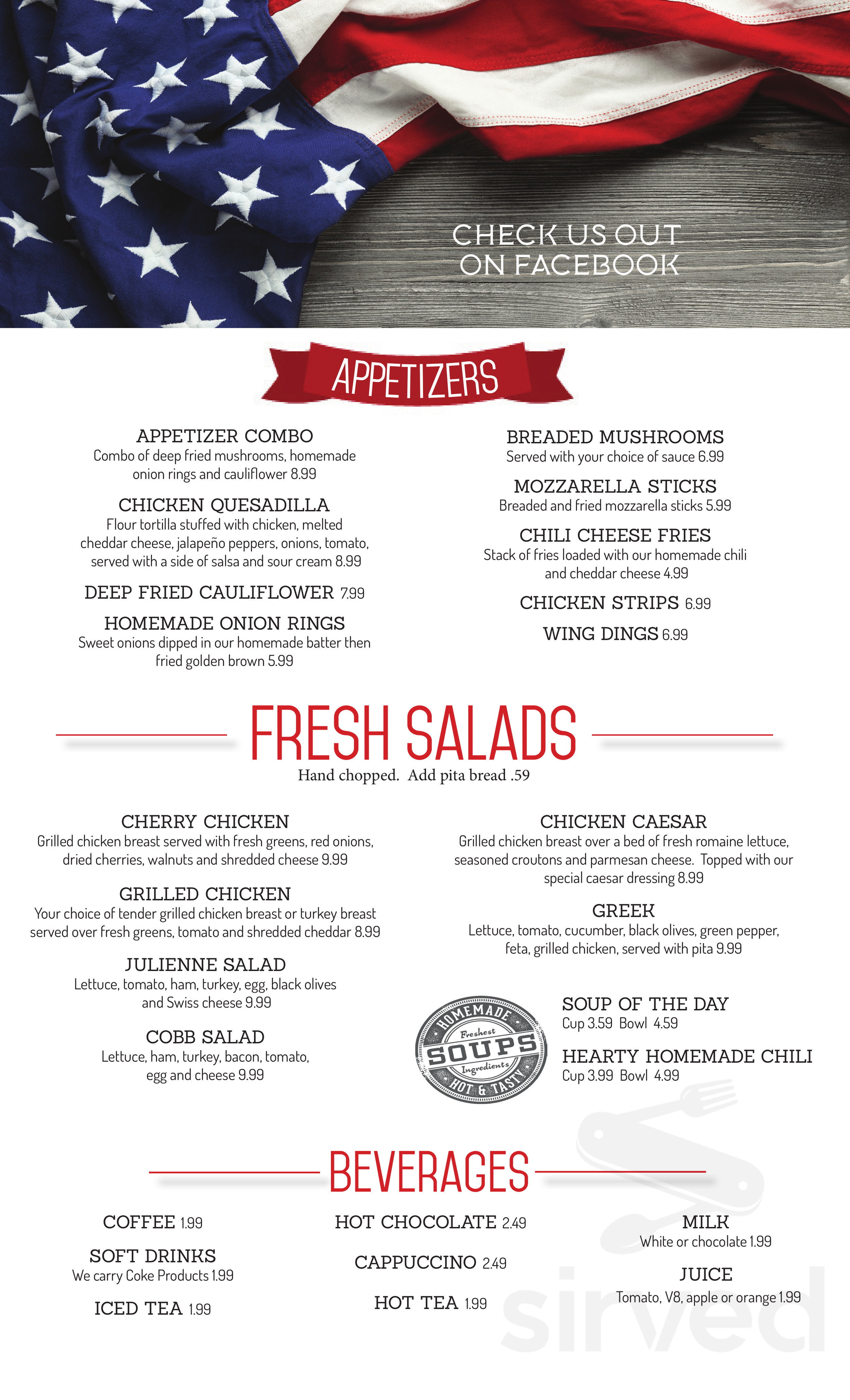 Menu - Burton MI's US Family Restaurant | Sirved