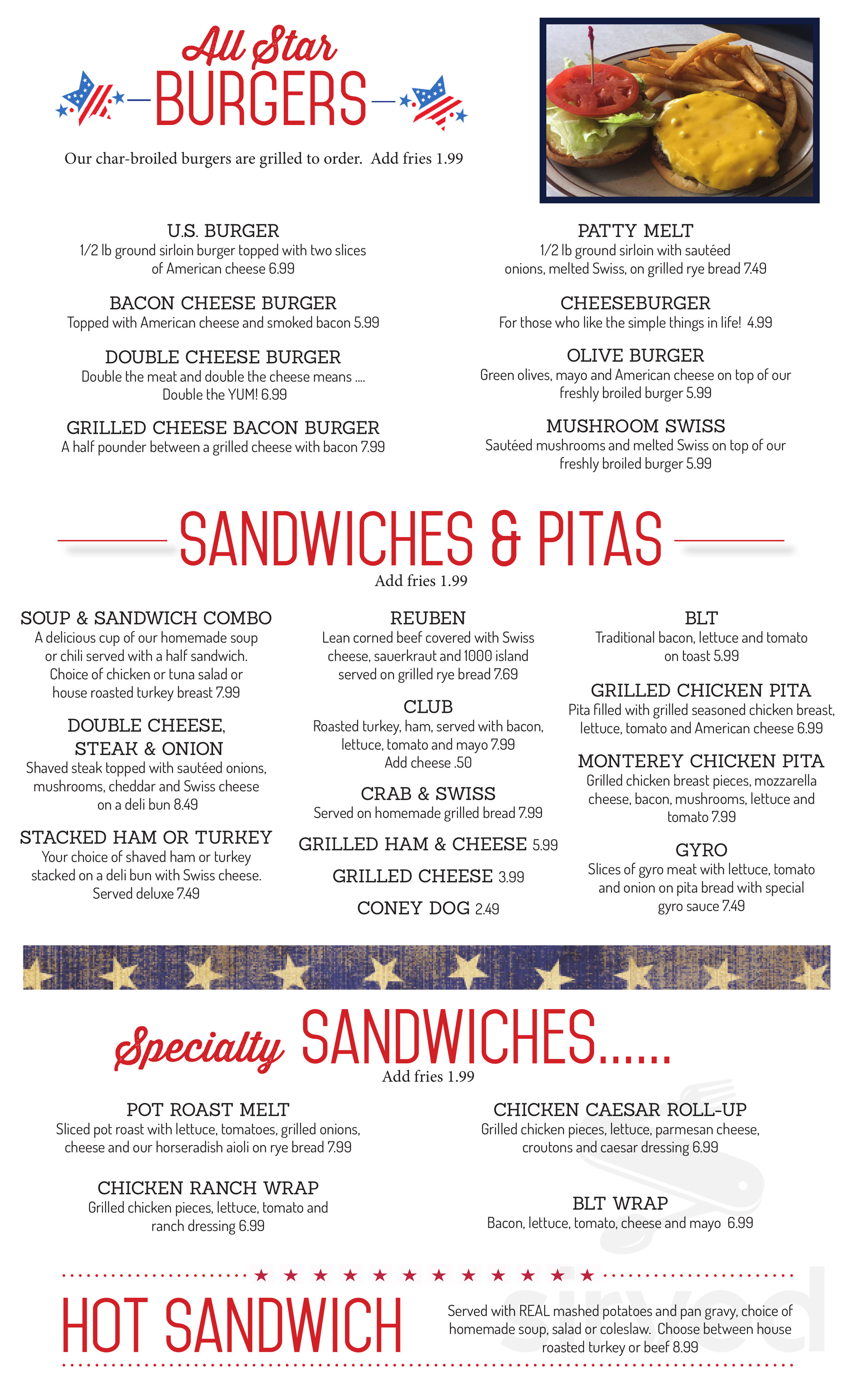 Menu - Burton MI's US Family Restaurant | Sirved