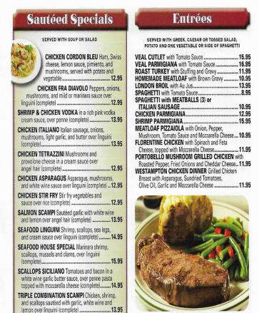 Westampton Family Diner menu in Westampton, New Jersey, USA