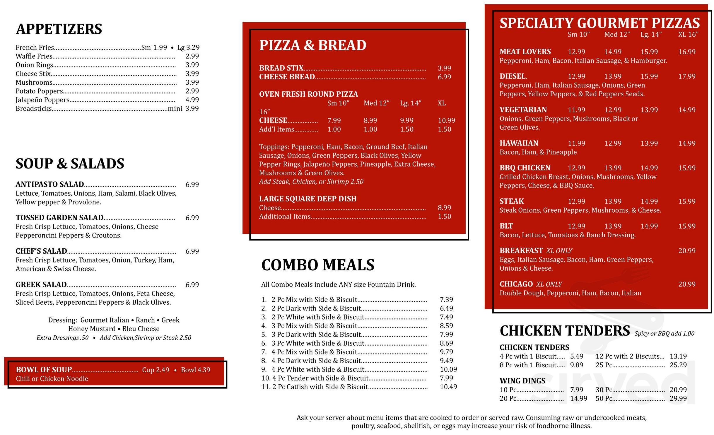 Hartland Pizza, Grill and General Store menu in Fenton, Michigan, USA