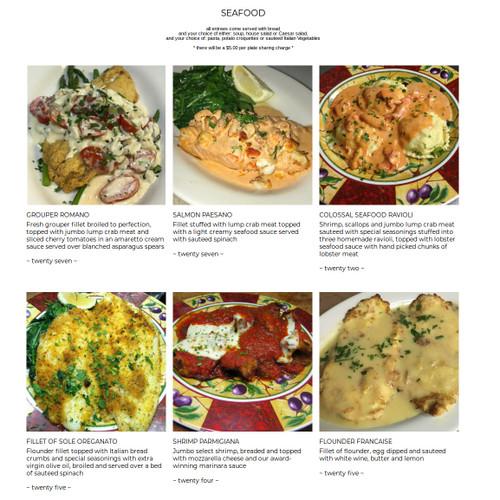 Spano's Ristorante Italiano menu in Point Pleasant Beach, New Jersey, USA