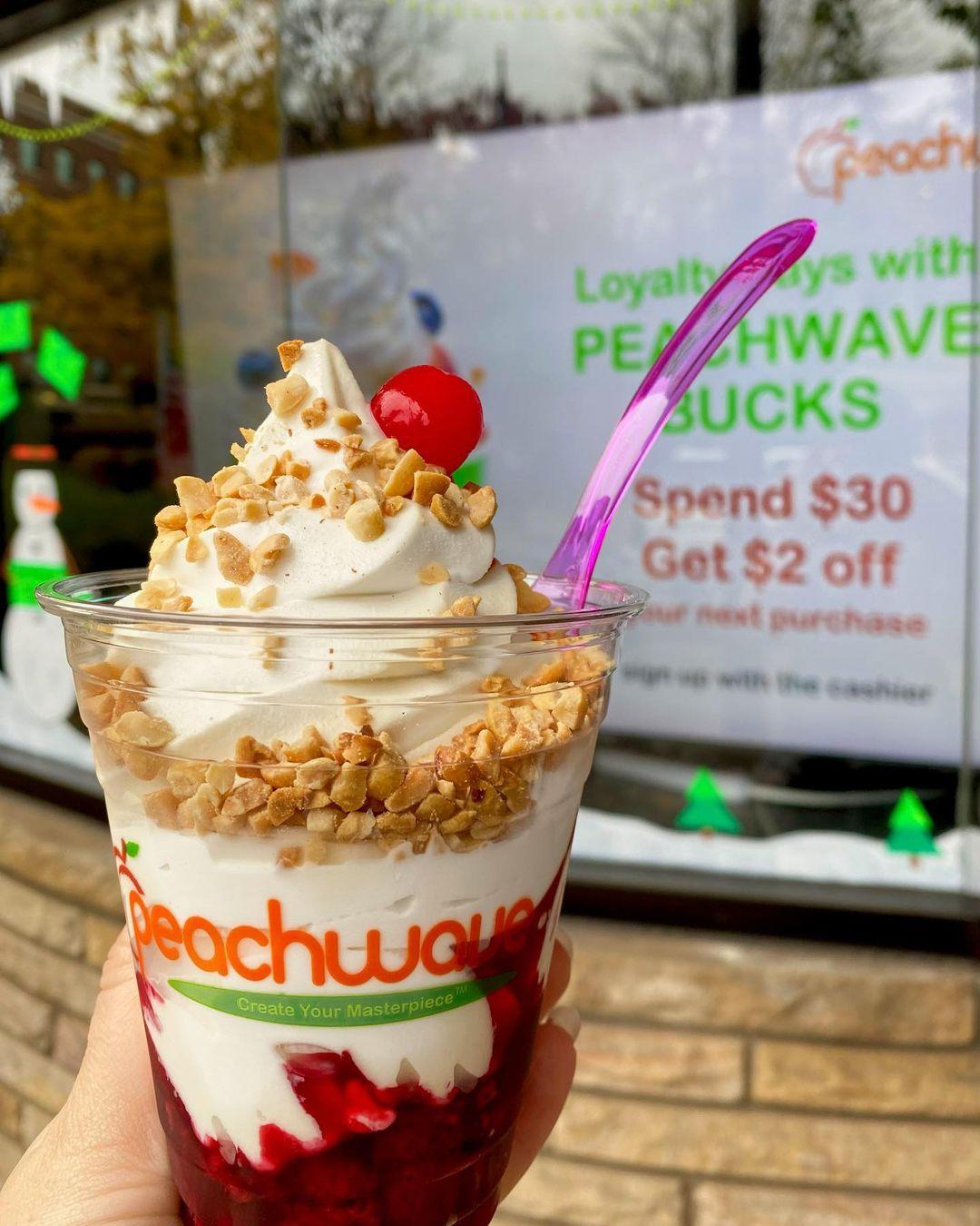 Peachwave menu in Brookfield, Connecticut, USA