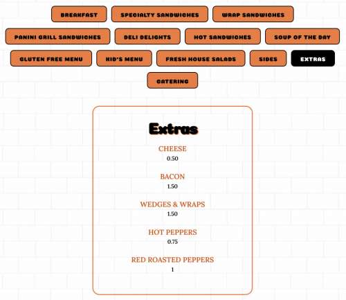 Bagelman menu in Danbury, Connecticut, USA