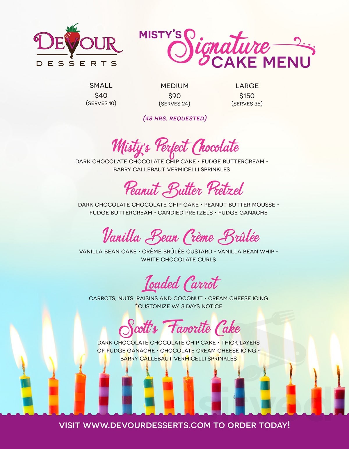 Devour Desserts Delco menu in Aston, Pennsylvania, USA