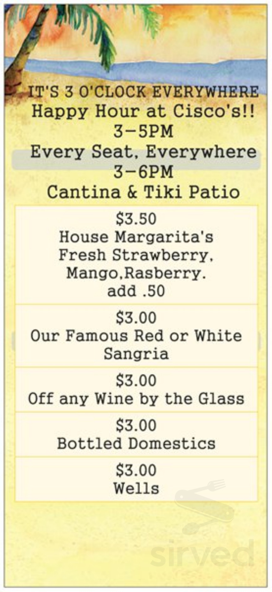 Cisco's Salsa Company menu in Tomball, Texas, USA