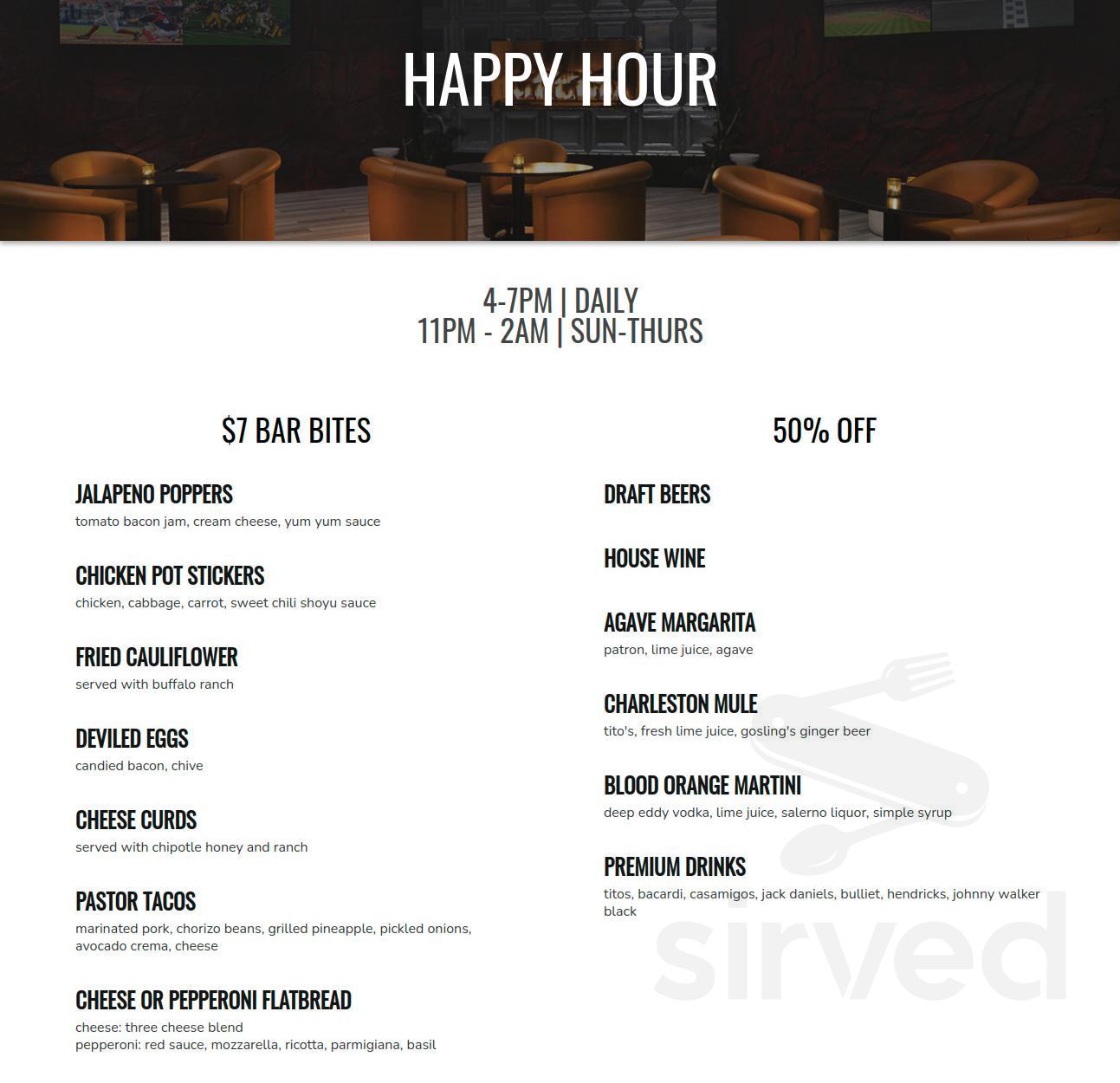 The Ridge Bar & Grill menu in Las Vegas, Nevada, USA