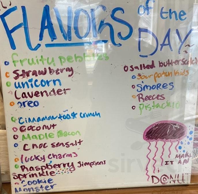 Jellyfish Donuts menu in Ketchikan, Alaska, USA