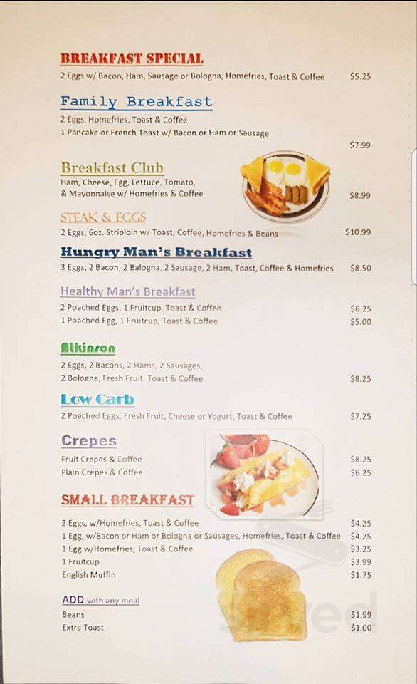 Family Corner Restaurant menus in Cornwall, Ontario, Canada