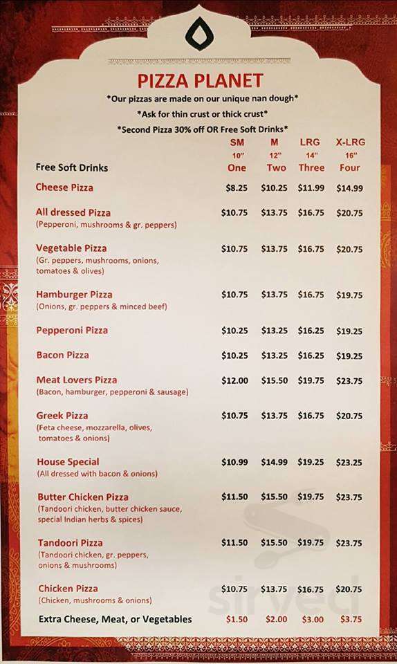 Family Corner Restaurant menu in Cornwall, Ontario, Canada