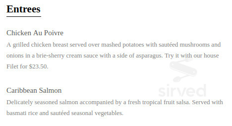 Timberwood Grill menu in Charlottesville, Virginia, USA