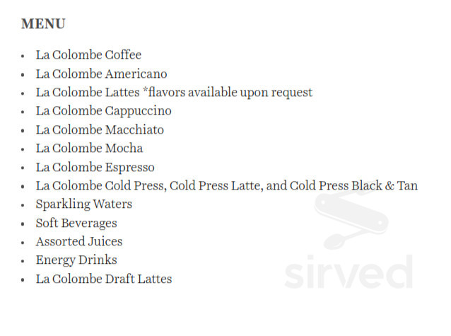Menu for The Commons Café in Philadelphia, PA | Sirved