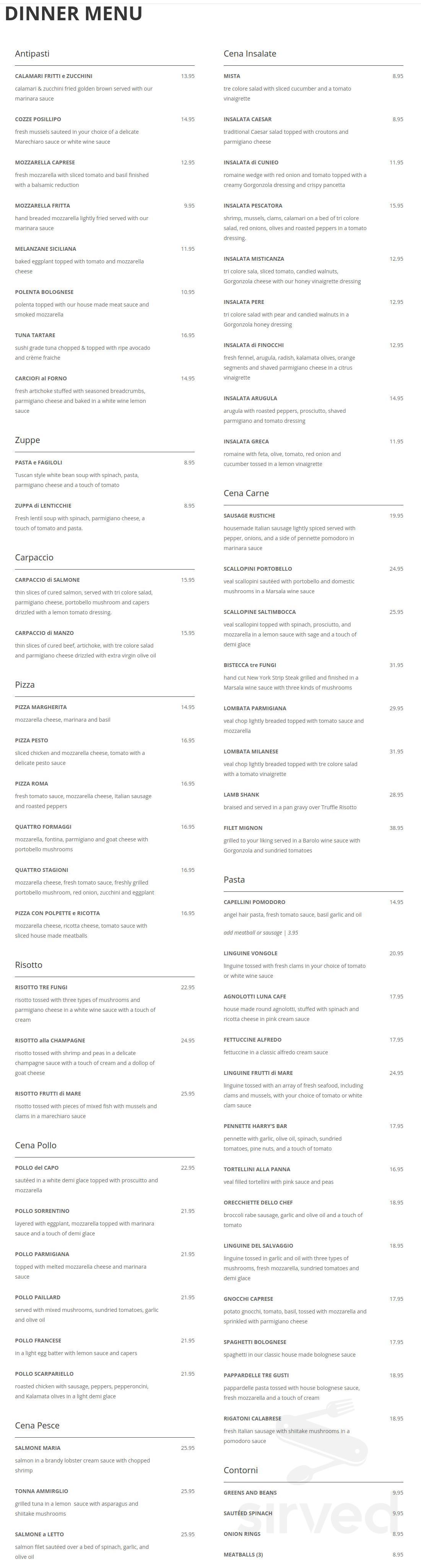 IL Bellagio Italian Restaurant Menu - West Palm Beach, Florida | Sirved
